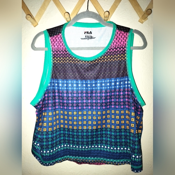 Fila | Tops | Euc Vintage Fila Multi Color Multi Pattern Athletic ...